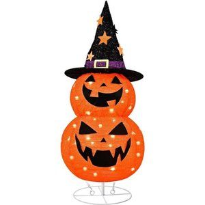 Holiday | 26ft Prelit Halloween Decorations 5 Orange Led Light Up ...